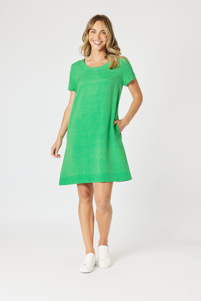 Gordon Smith Lino Stitch Dress - Elm